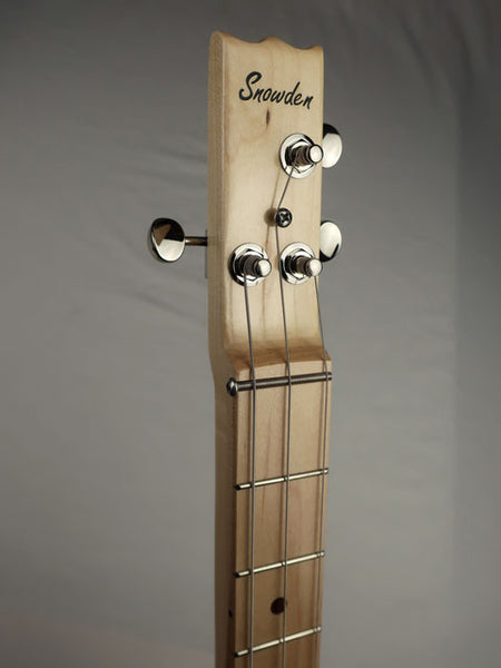 Solid Body 3 String Electric White Pine Guitar SB-55 Handmade Mike ...