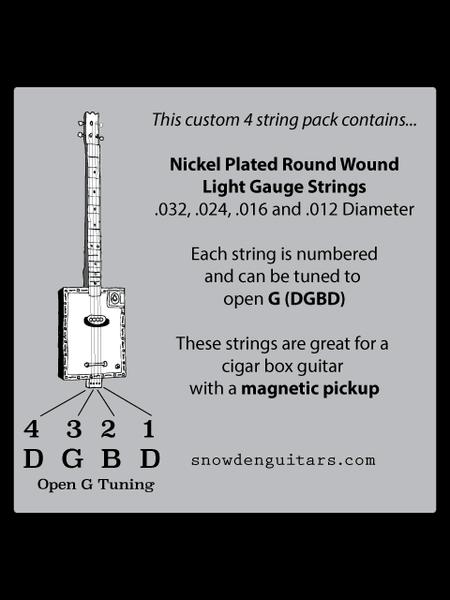 Cigar Box Guitar 4 String Pack Nickel Plated – Snowden Guitars